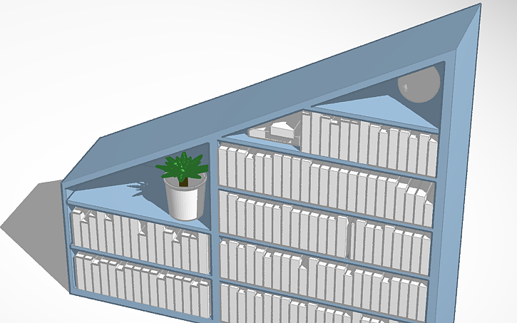 3D design Book shelf - Tinkercad