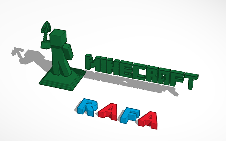 3D design Rafa #Minecraft | Tinkercad