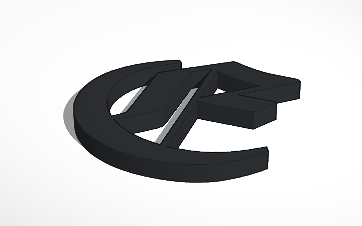 3D design E Symbol | Tinkercad