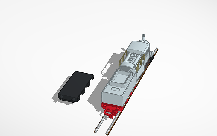 3D design HO motorised camelback - Tinkercad