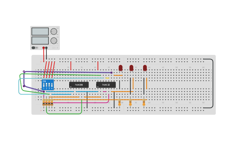 Circuit design Copy of DFUND Lab assignment 1 - Tinkercad