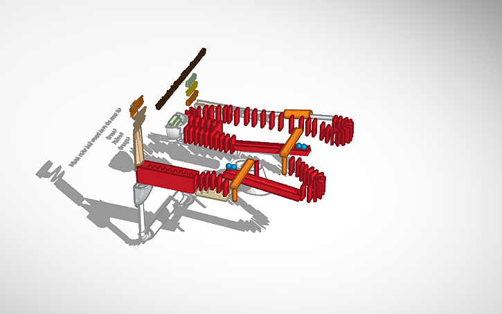 3D design Rube Goldberg - Tinkercad
