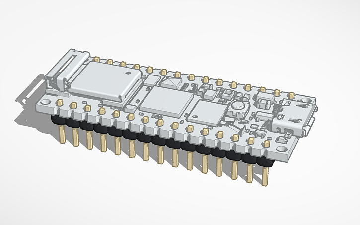 3D design Arduino Nano RP2040 Connect - Tinkercad