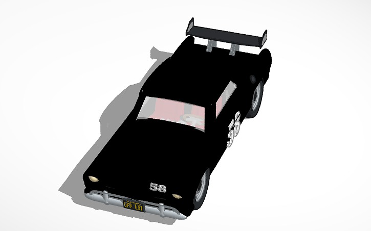 3D design Old Cuban Drag Race Car - Tinkercad
