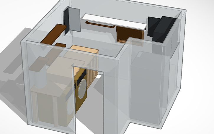 3D design Laundry Rack - Tinkercad