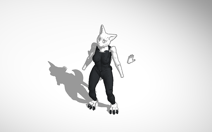 3D design Police Female Furry - Tinkercad