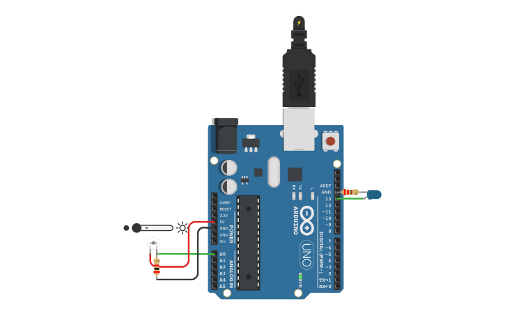 Circuit design Phototransistor - Tinkercad