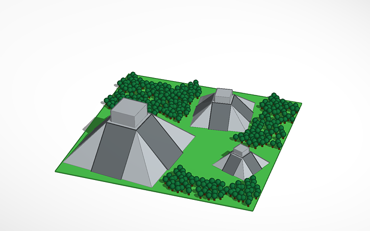 3D design Aztec temples | Tinkercad
