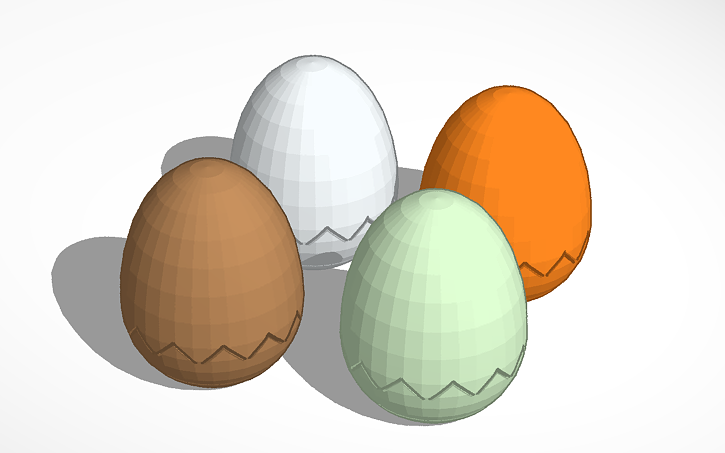 3D design Surprise Eggs #tinkercadeaster - Tinkercad