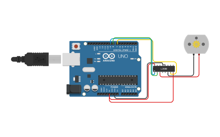 Circuit Design Práctica5 Control De Un Motor Dc Con Un Módulo L298n U4