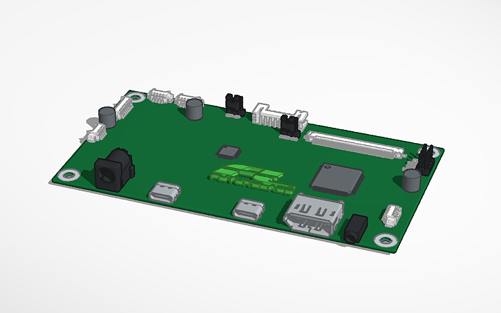 3D design Type C PCBA - Tinkercad