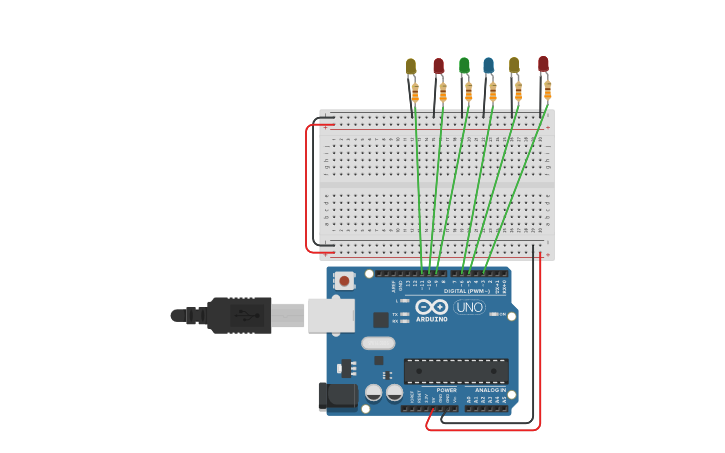 Circuit design Tinkertank LED Example | Tinkercad