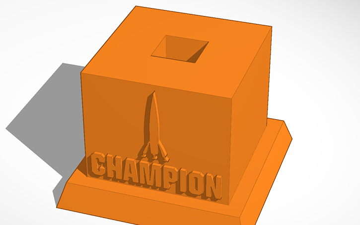 3D design trophy parts base - Tinkercad