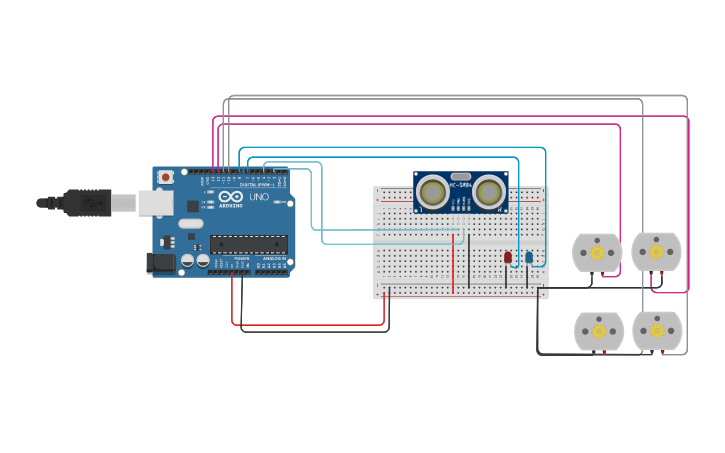 Circuit design Laura Perez C - Motor y leds con sensor ultrasonico ... Circuit design Laura Perez C - Motor y leds con sensor ultrasonico ...
