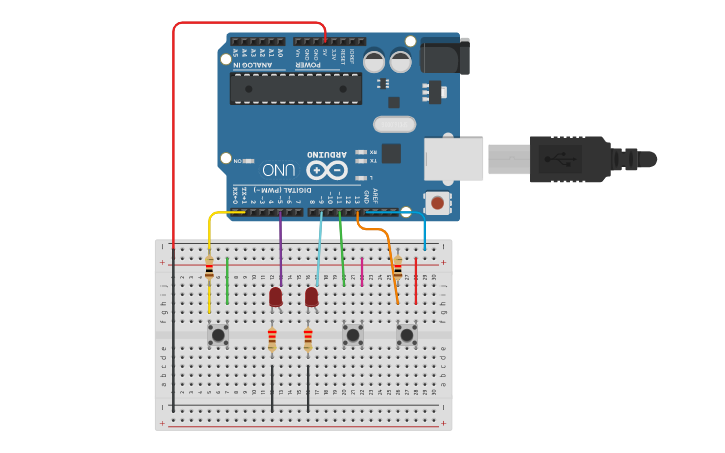 Circuit design Two Button Switch_Krypton_Araya - Tinkercad
