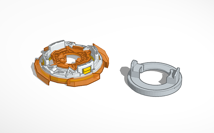 3D design Beyblade Burst Sparking 1A Chassis - Tinkercad