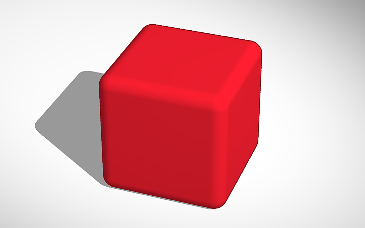 3D design block with curved edges - Tinkercad
