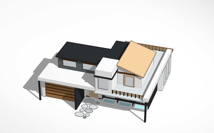 3D design Modern house - Tinkercad