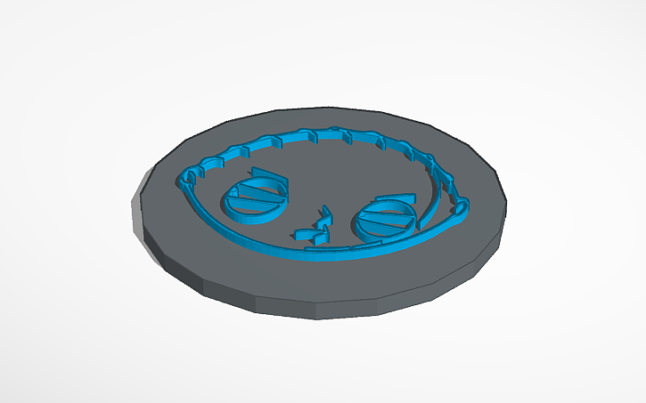 3D design stewie medallion - Tinkercad