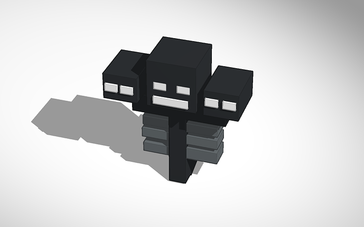 3D design MIneCraft WIther - Tinkercad