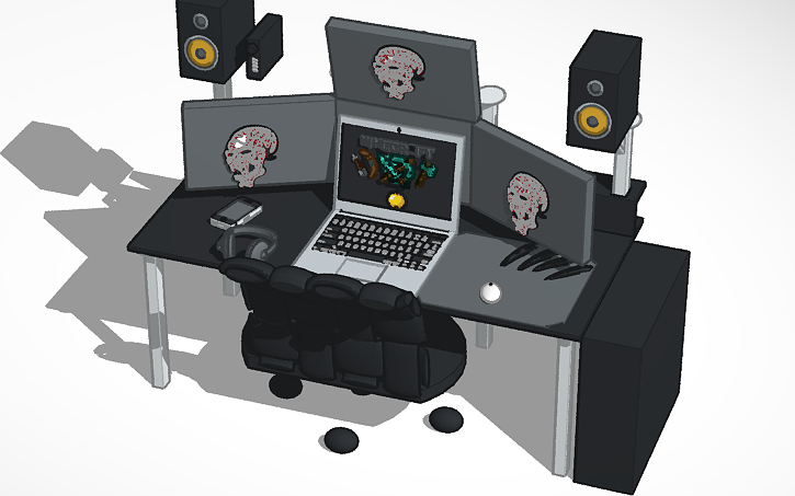 3D design Gaming Setup - Tinkercad