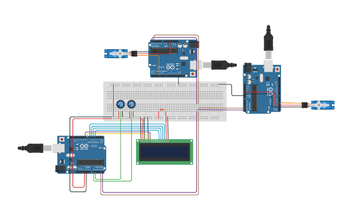 Circuit design Copy of I2C with Potentiometer Control for Servo and LCD ...