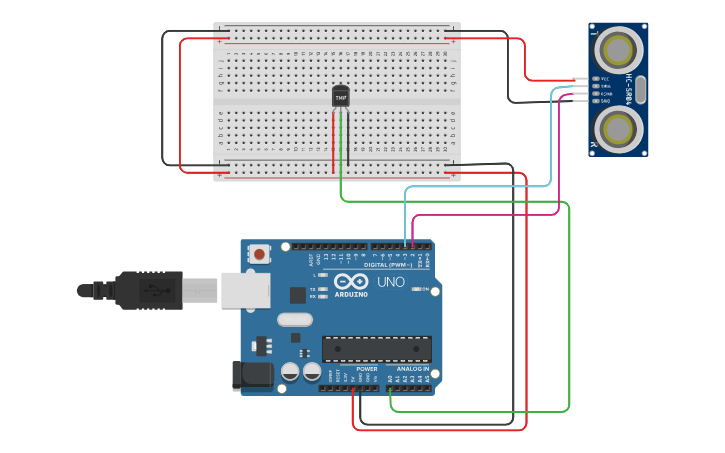 Circuit design temp + spo2 - merlin - Tinkercad