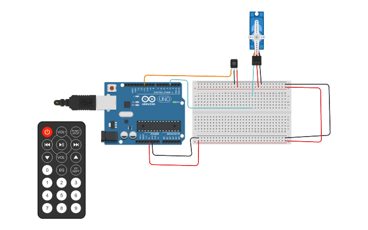 Circuit Design Ir Servo Tinkercad