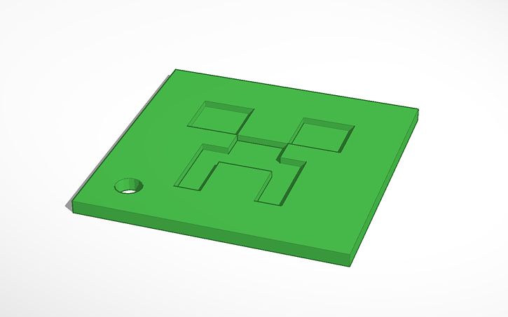 3D design minecraft keychain - Tinkercad