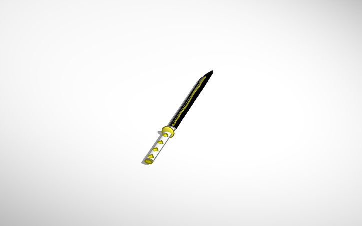 3D design Zenitsu's Katana ~ Demon Slayer - Tinkercad