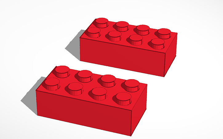 3D design Legostein 2*4 - Tinkercad