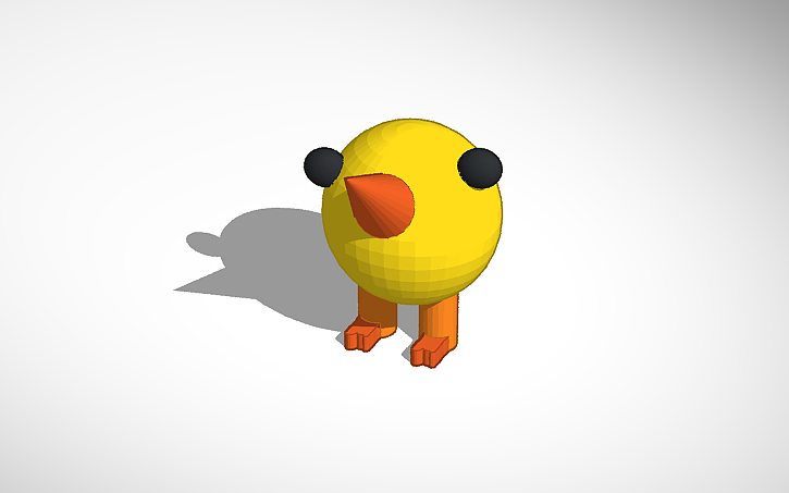 3D design Cute duck - Tinkercad