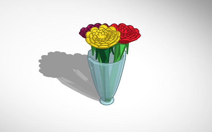 3D design Bouquet of Flowers - Tinkercad