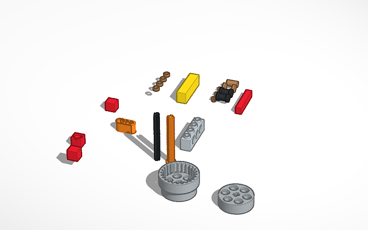3D design LEGO Technic parts - Tinkercad