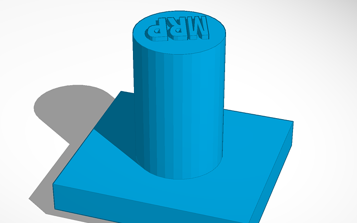 3D design MRP Initial Stamp | Tinkercad