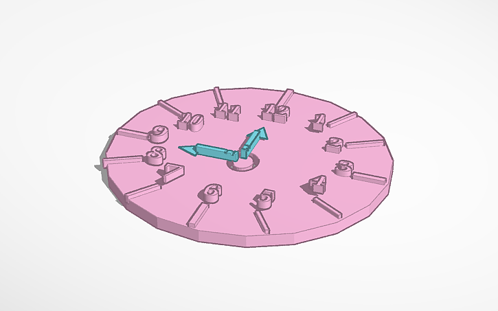 3D design Clock - Tinkercad