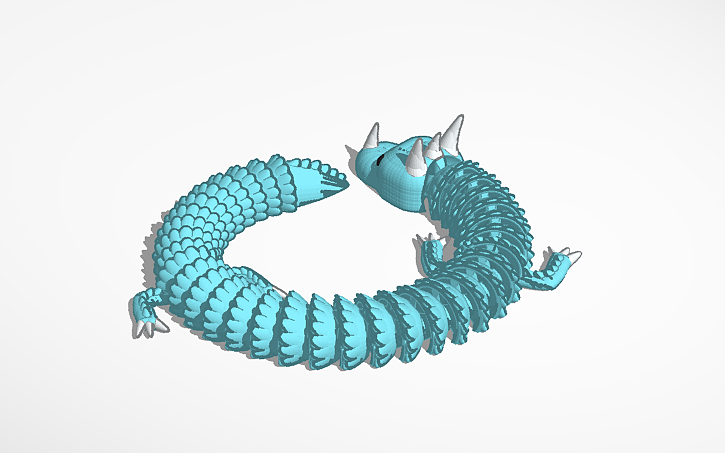 3D design Articulated Water Dragon | Tinkercad