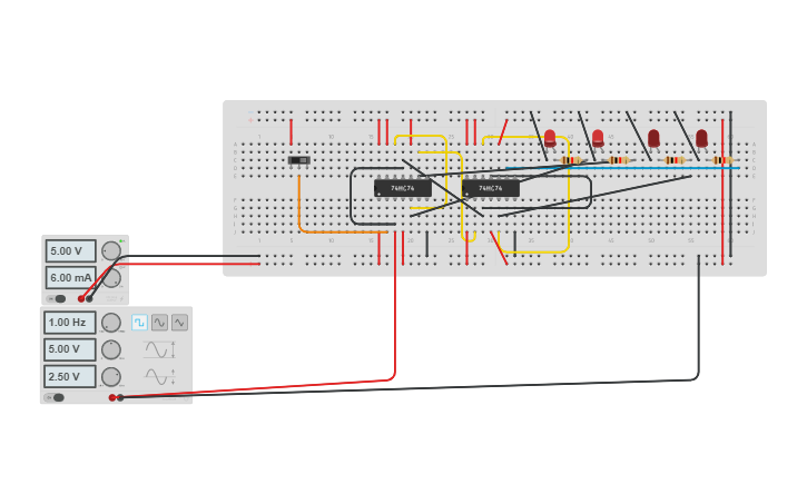 Circuit design Experiment-10 SISO | Tinkercad