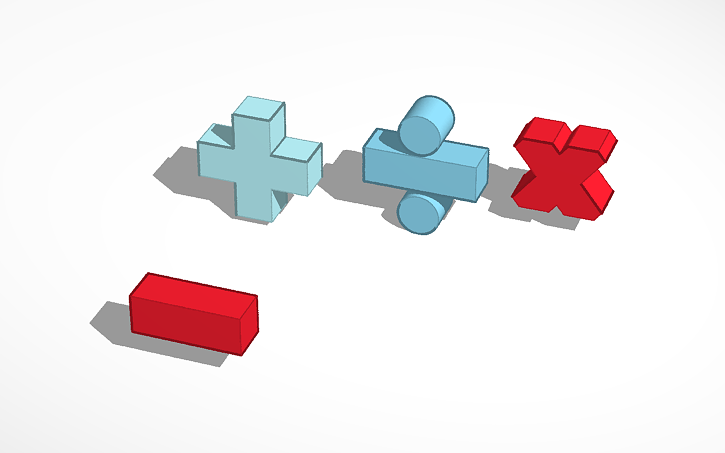 3D design Math Symbols - Tinkercad