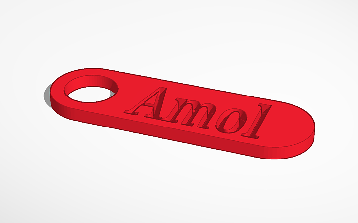 3D design Amol Keychain - Tinkercad