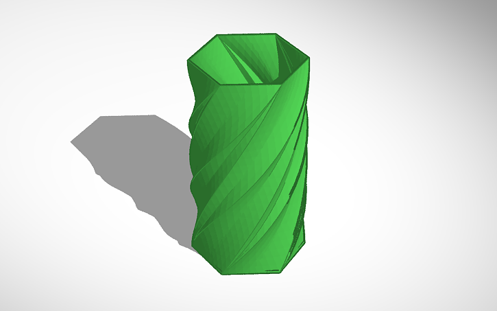 3D design twisted helix - Tinkercad