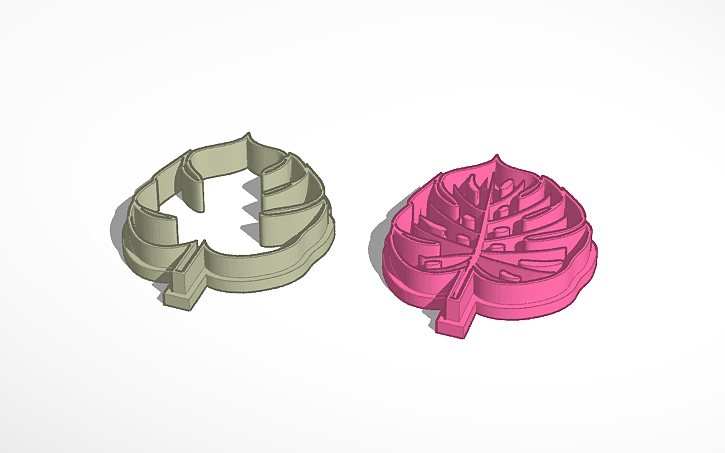 3D design Leaf Cutter-Stamp - Tinkercad