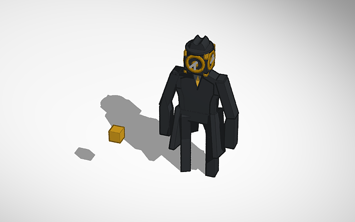 3D design large clock man - Tinkercad