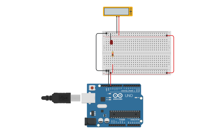 Circuit design Arduino R3 (LED) - Tinkercad