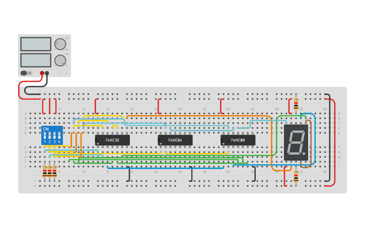 Circuit design Activity 5 - SEVEN SEGMENT APPLICATION | Tinkercad