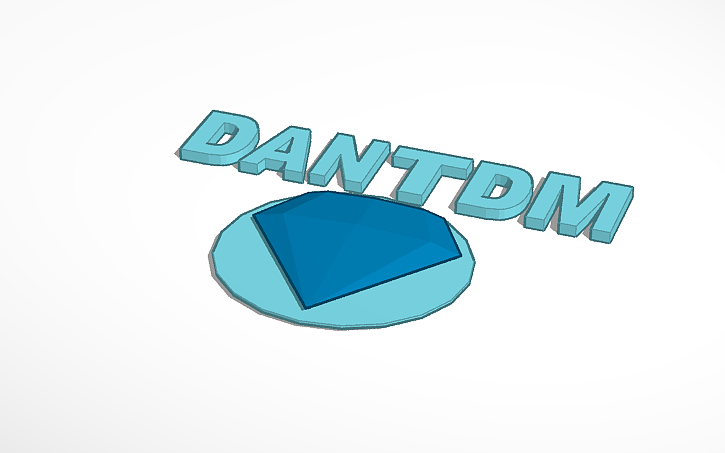 3D design dantdm logo | Tinkercad