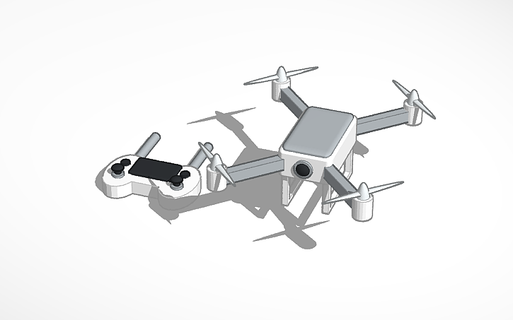 3D design Drone with controller - Tinkercad