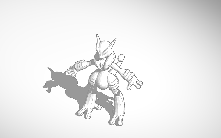 3D design Mega Mewtwo X - Tinkercad