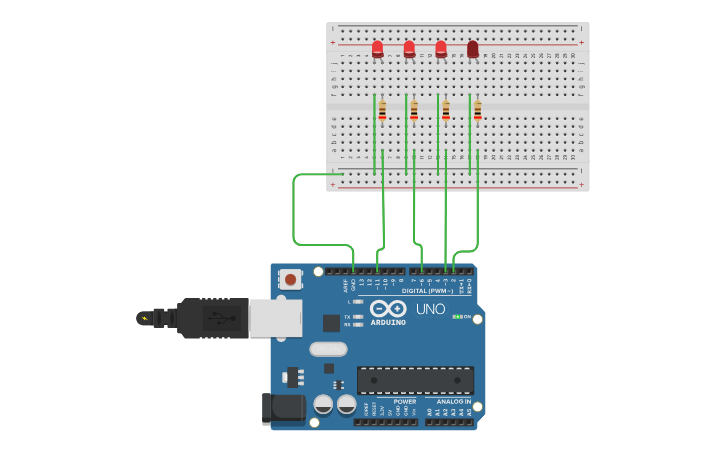 Circuit Design Led Nhap Nhay Tinkercad