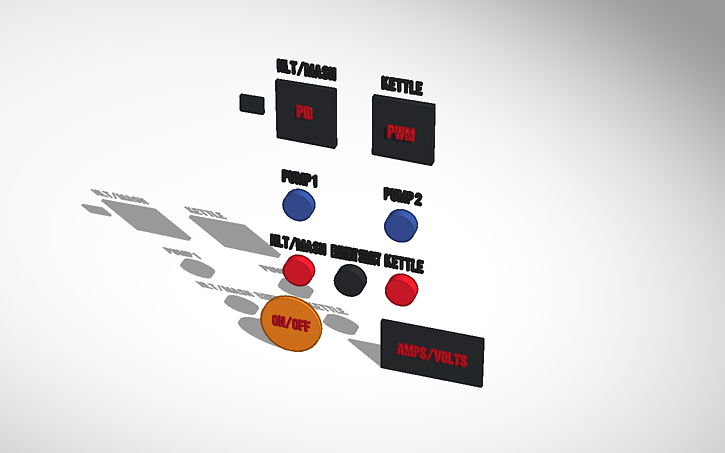 3D design Brew Control - Tinkercad